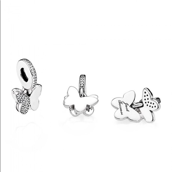 Pandora | Jewelry | Authentic Pandora Fluttering Butterflies Brand New ...